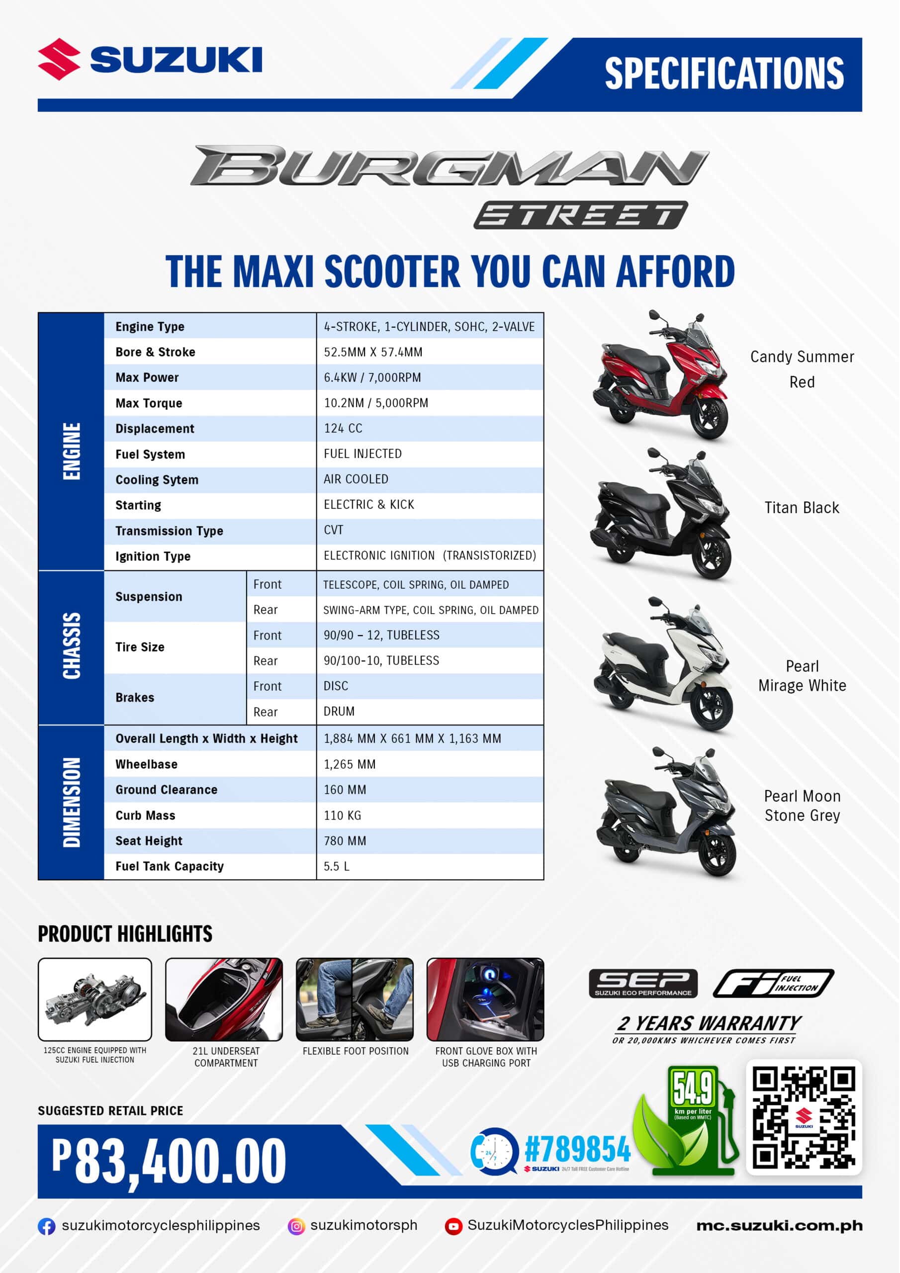 Suzuki Burgman Street Motorcycle | Philippines